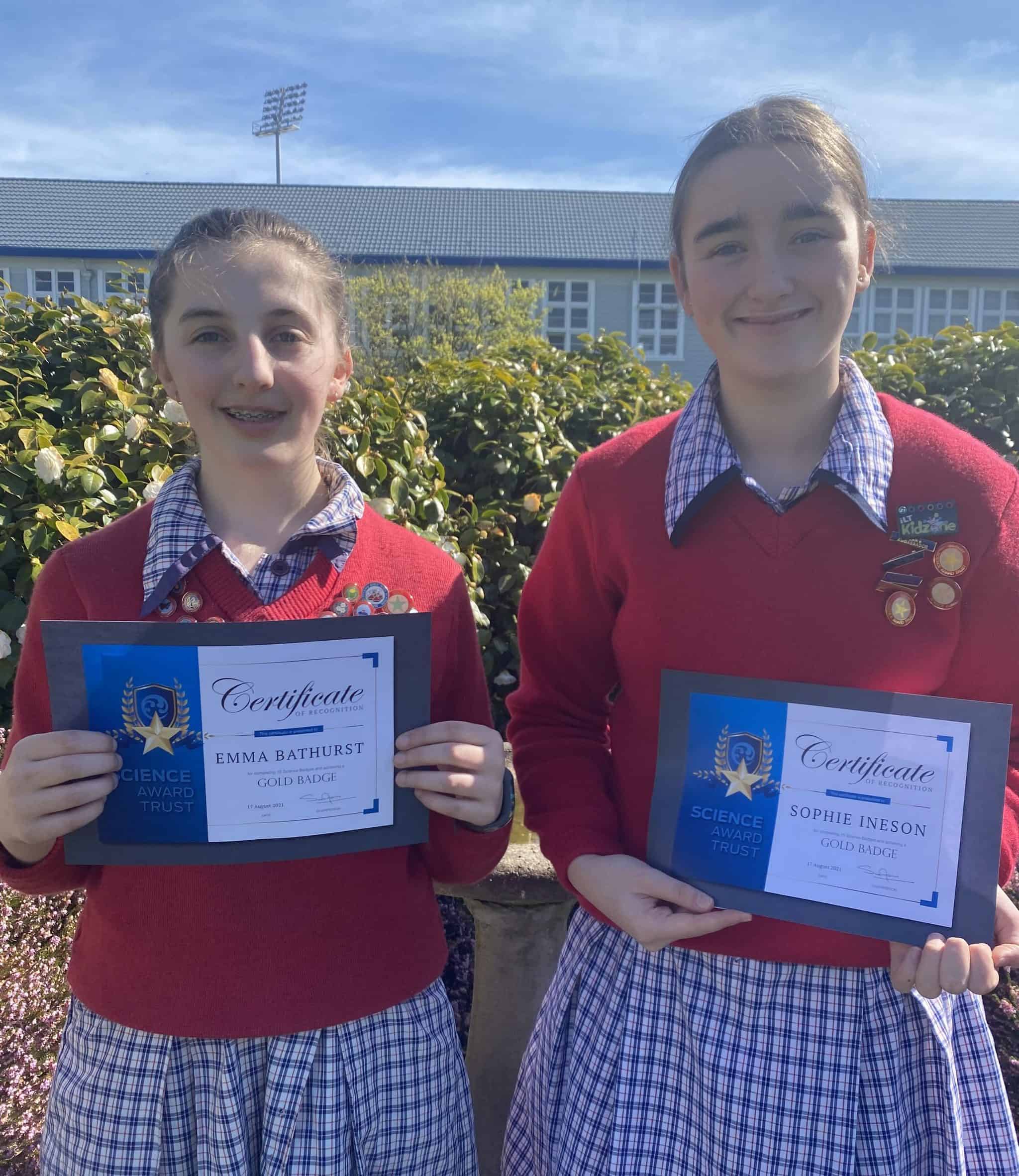 Science Award Trust - Gold Badge Award Winners - Southland Girls' High ...